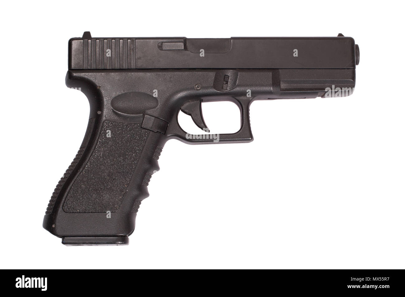 Glock automatic 9mm handgun pistol isolated on a white background Stock ...