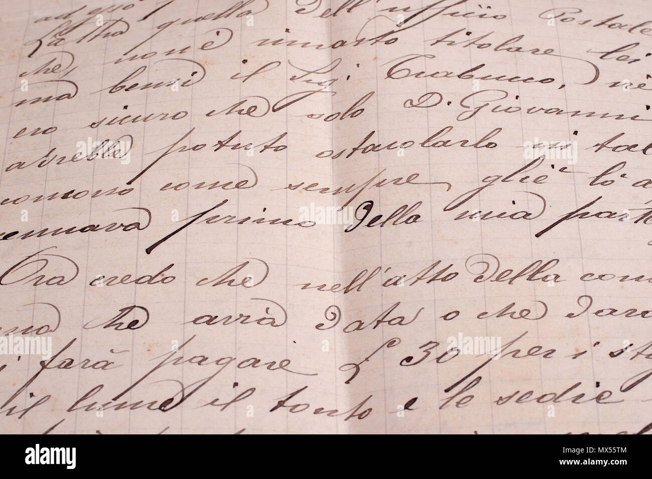 Handwriting notes old book hi-res stock photography and images - Alamy