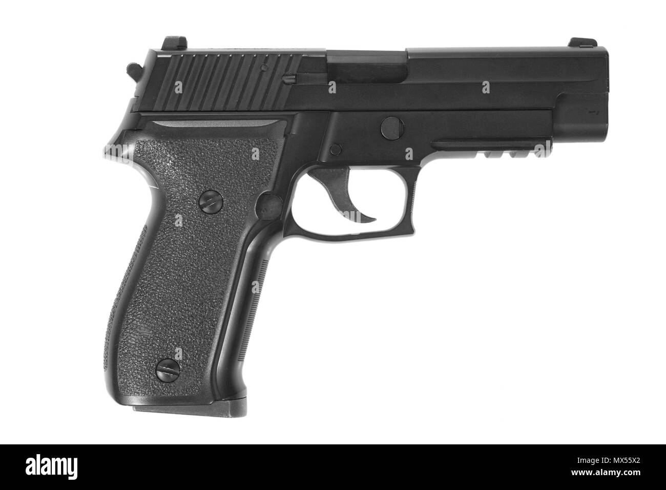 P226 hand gun isolated on white background Stock Photo - Alamy