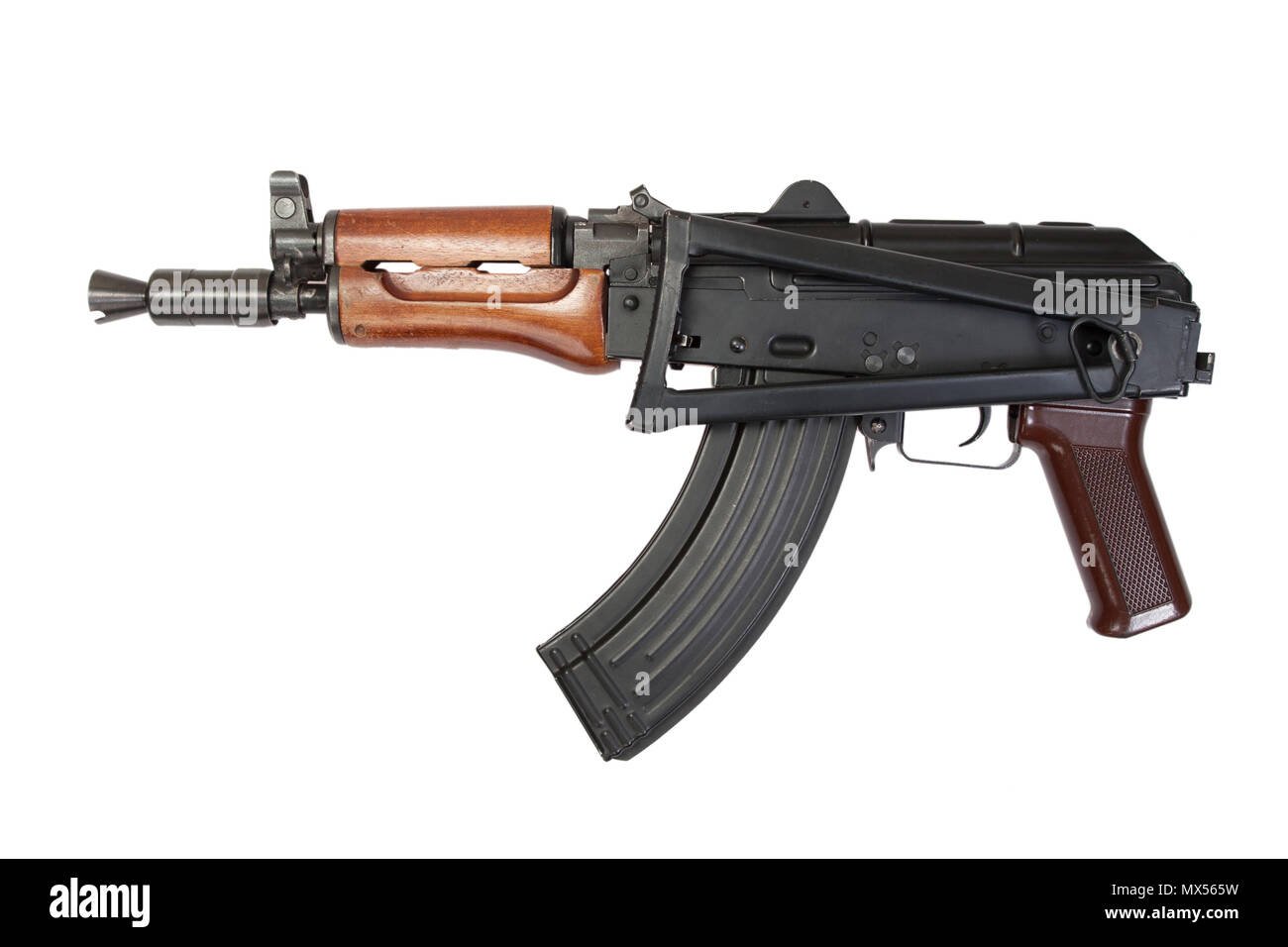 kalashnikov isolated on a white background Stock Photo - Alamy