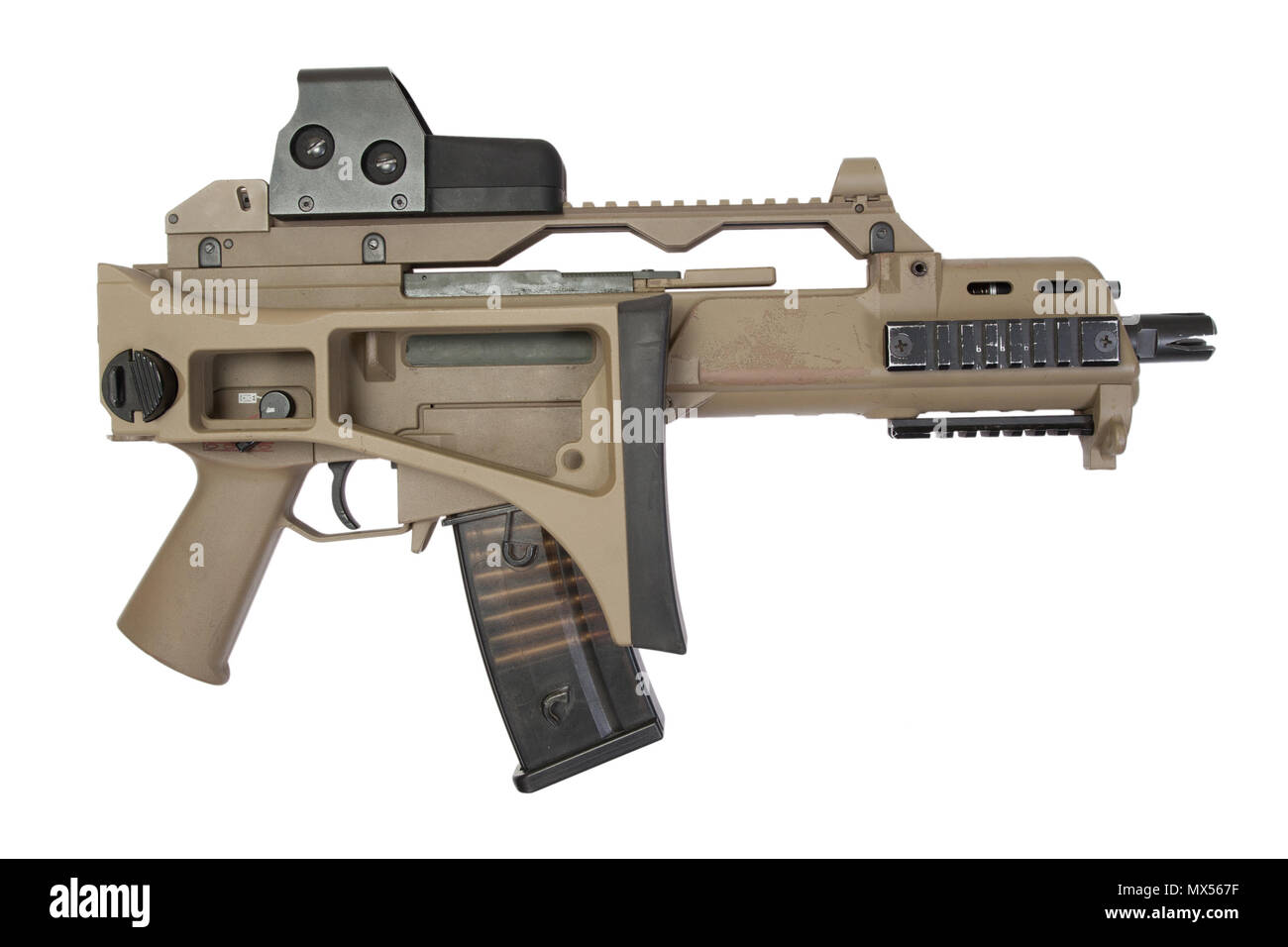 modern assault rifle isolated on a white background Stock Photo - Alamy