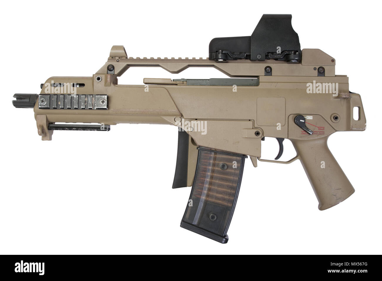 modern assault rifle isolated on a white background Stock Photo - Alamy