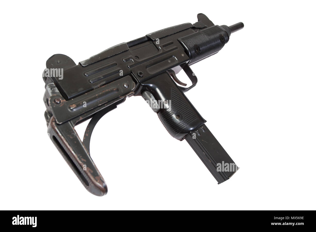 UZI submachine gun isolated on white Stock Photo - Alamy