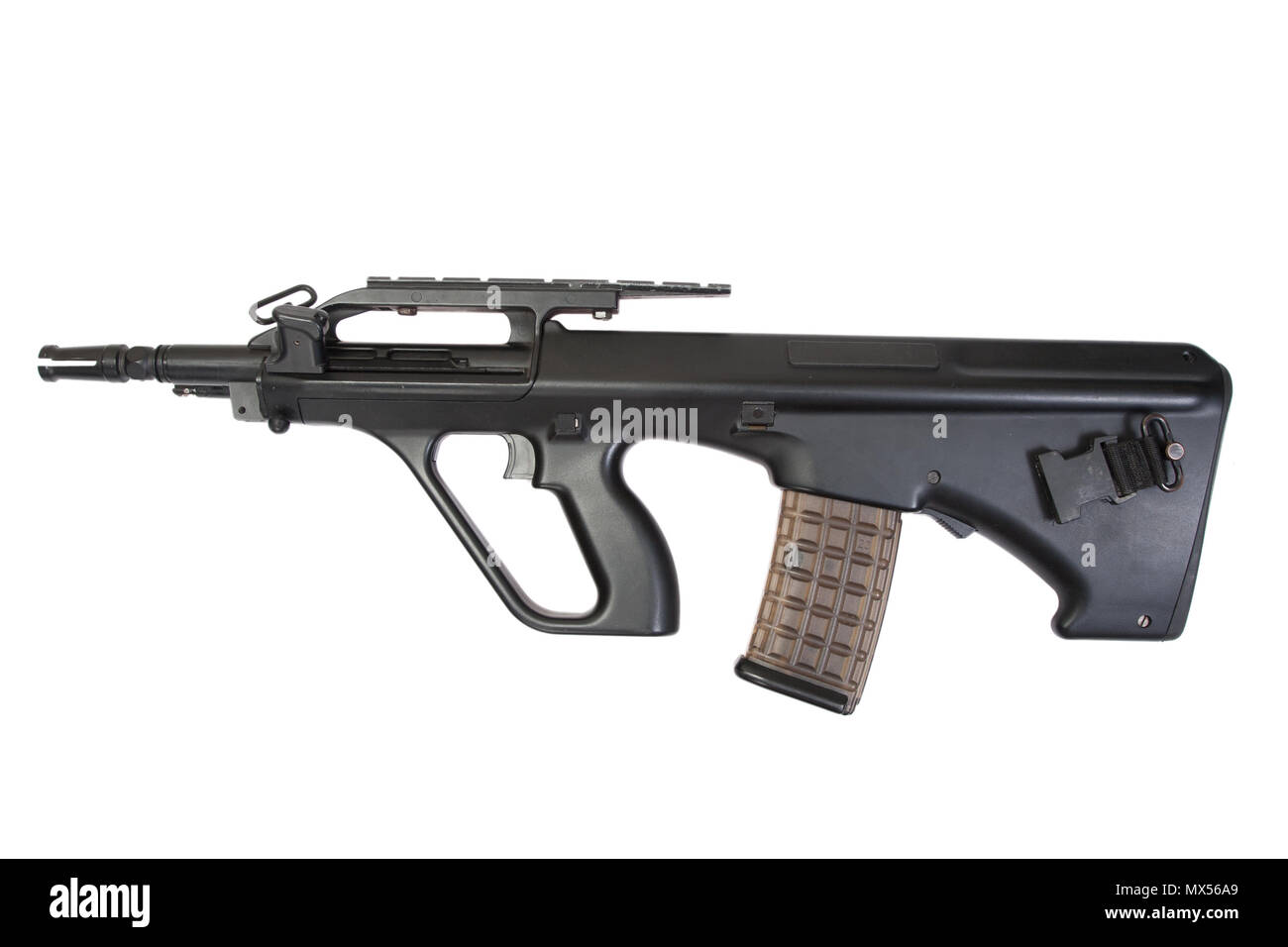 modern assault rifle isolated on a white background Stock Photo - Alamy