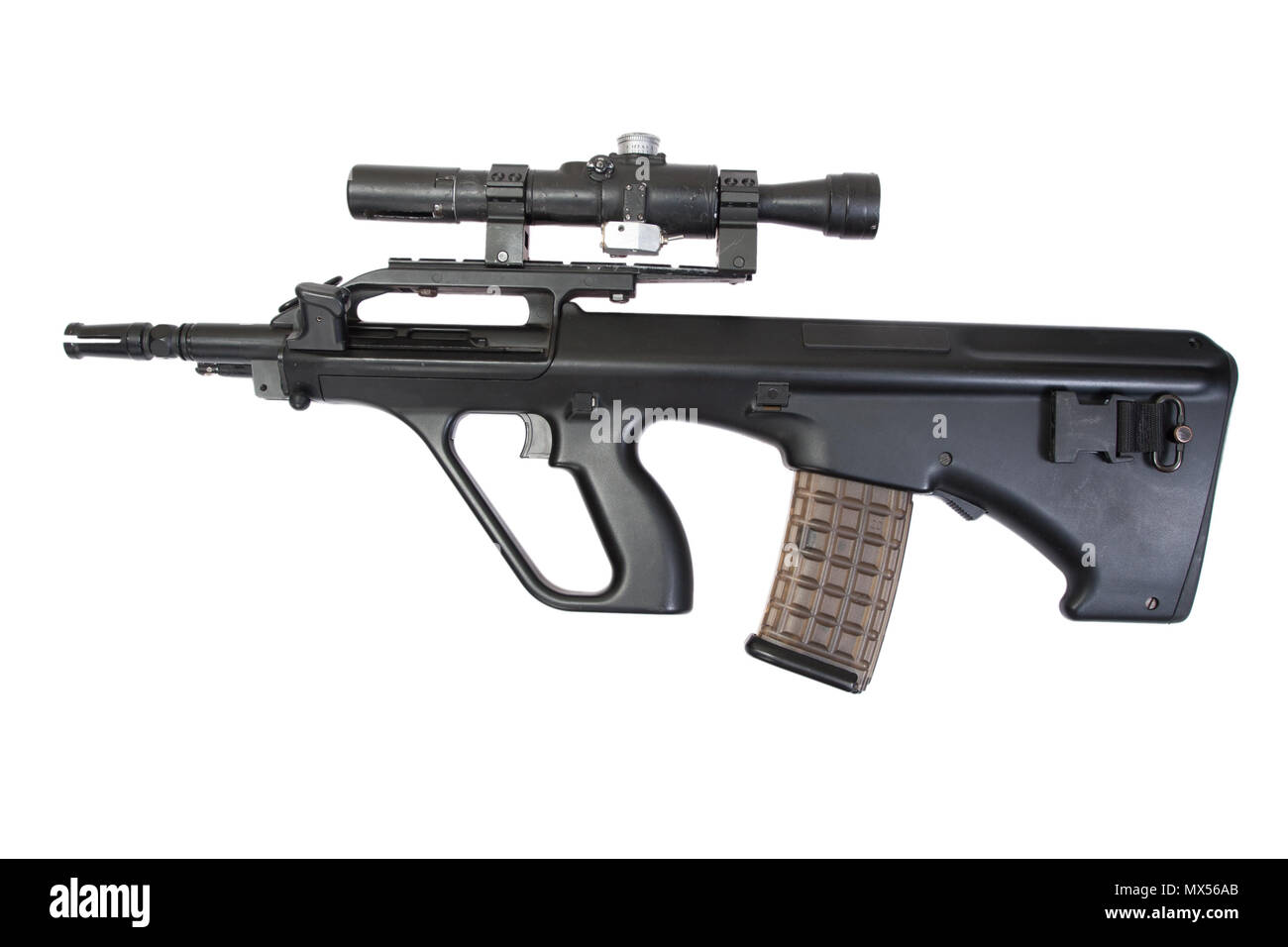 modern assault rifle isolated on a white background Stock Photo - Alamy