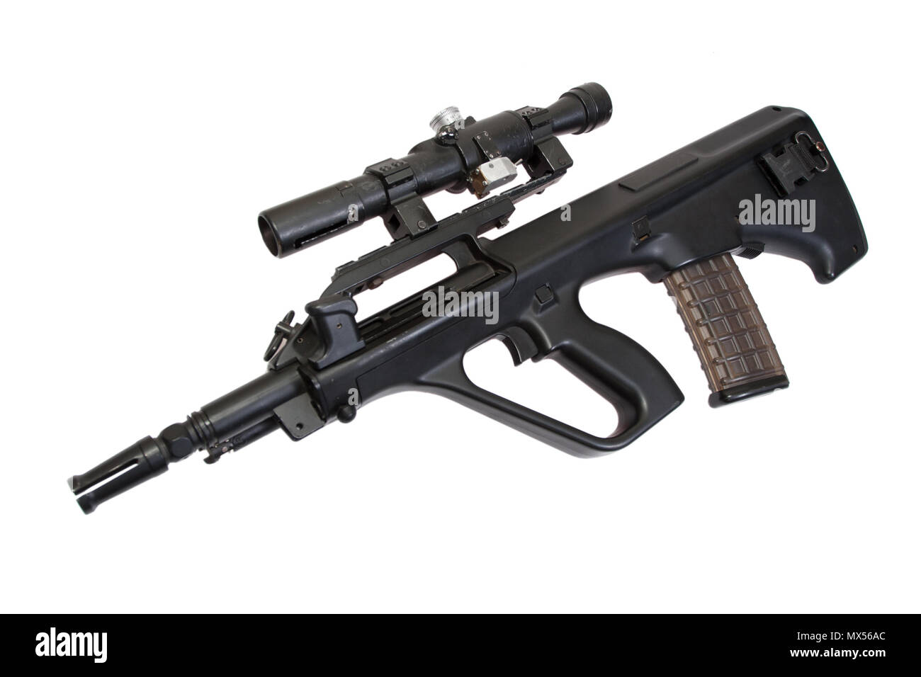 modern assault rifle isolated on a white background Stock Photo - Alamy