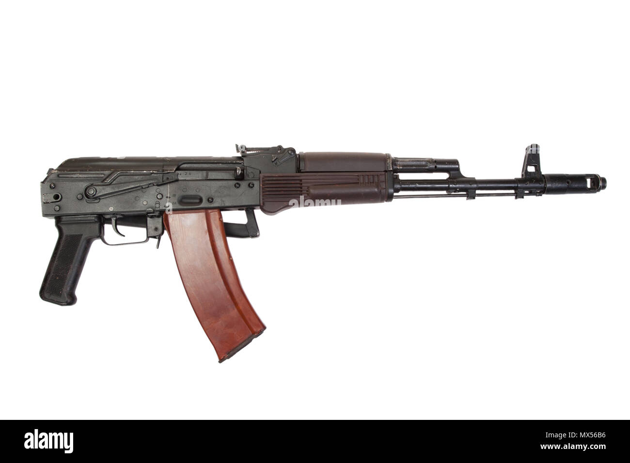 assault rifle isolated on a white background Stock Photo - Alamy