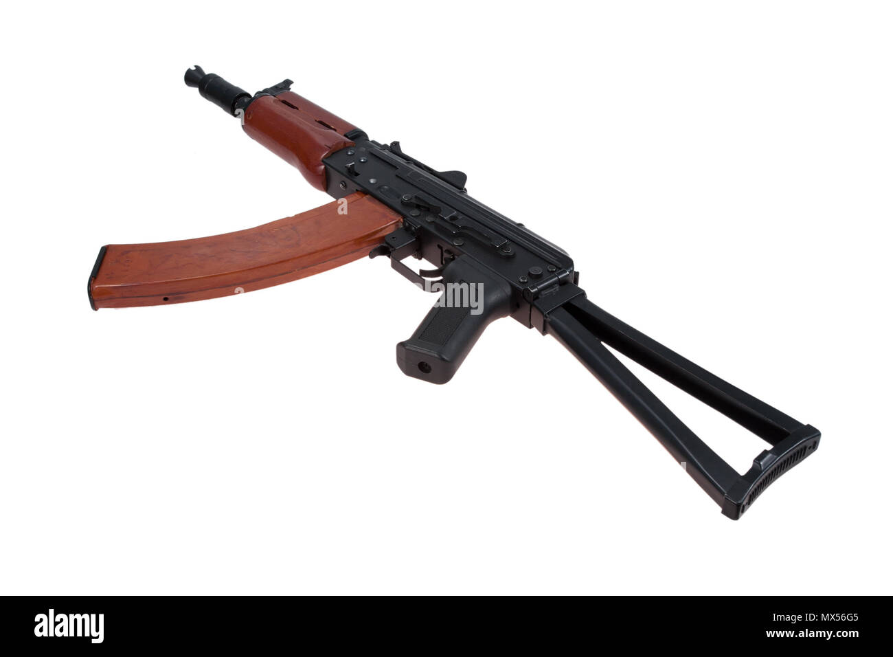 kalashnikov aks74u isolated on a white background Stock Photo - Alamy