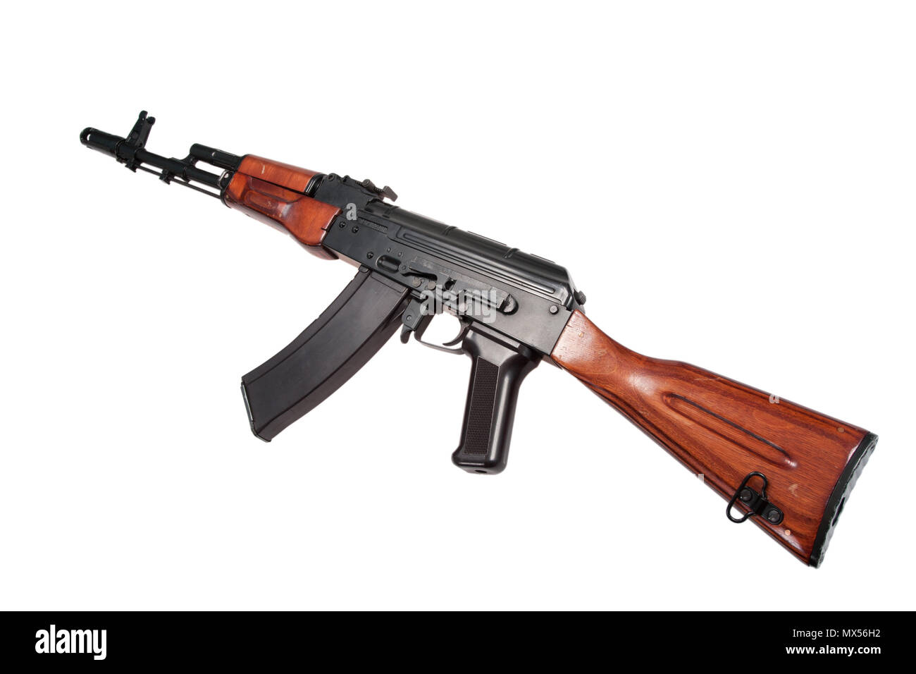 kalashnikov assault rifle ak-74n isolated on a white background Stock ...