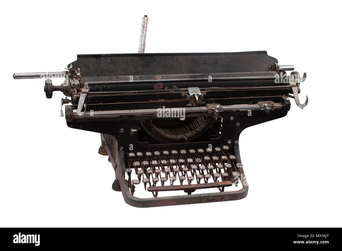 retro big format typewriter isolated on white background Stock Photo ...