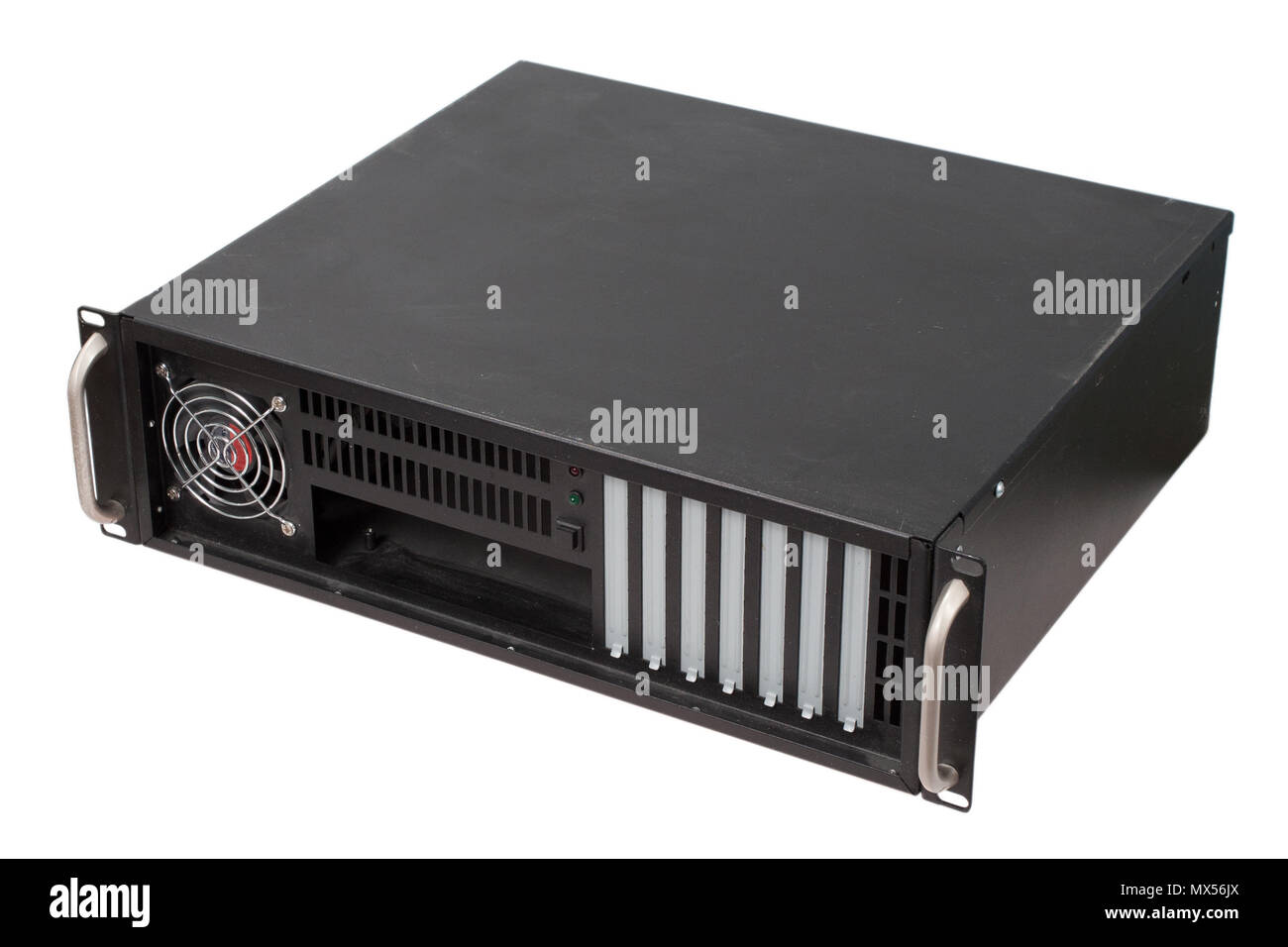 server rack case on white background Stock Photo - Alamy
