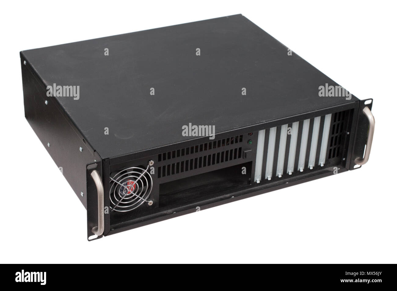 server rack case on white background Stock Photo - Alamy