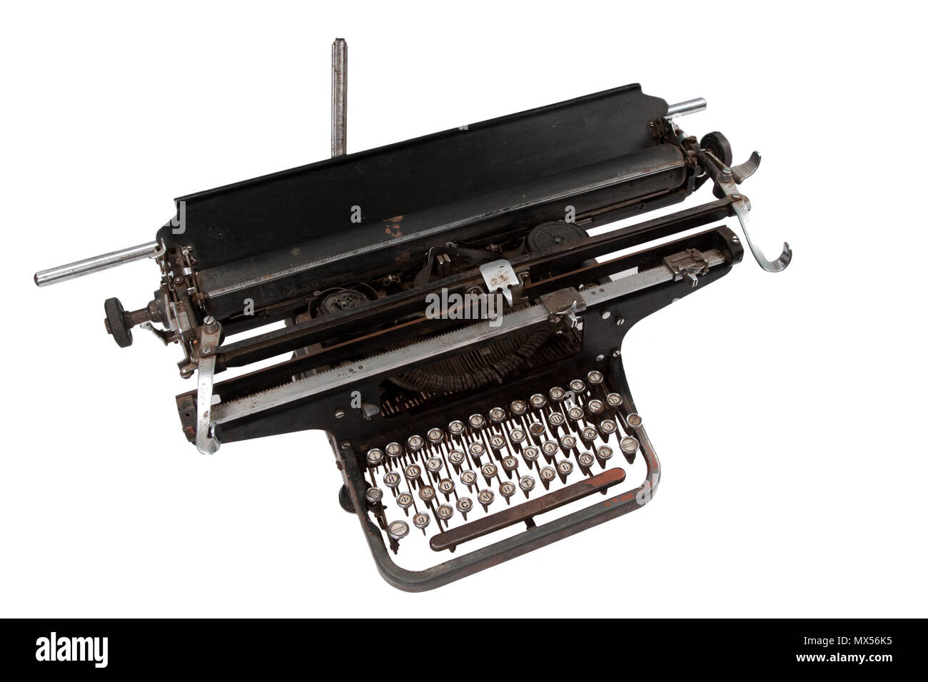 retro typewriter isolated on white background Stock Photo - Alamy