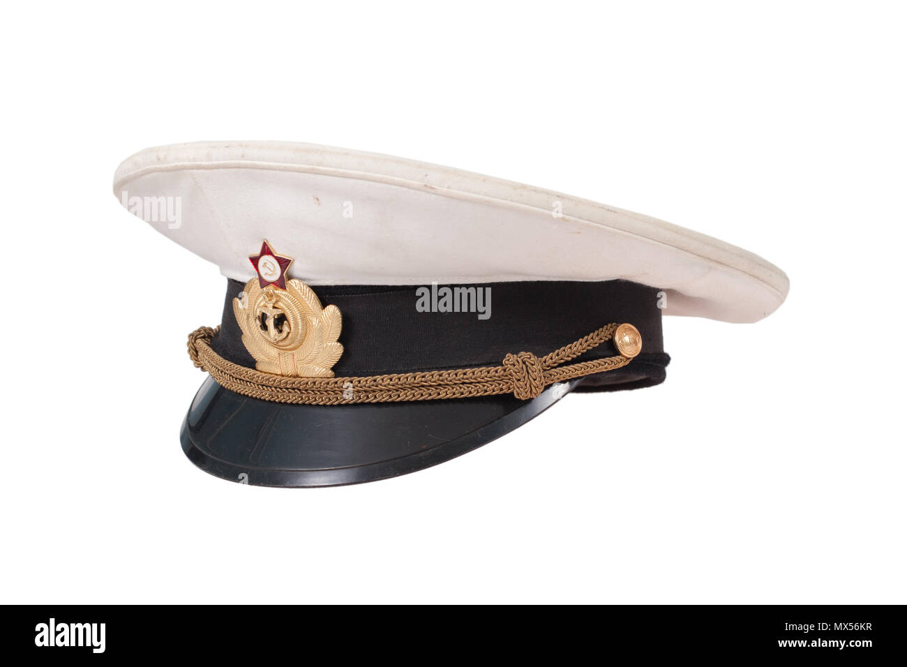 Soviet navy officer's cap isolated on a white background Stock Photo ...