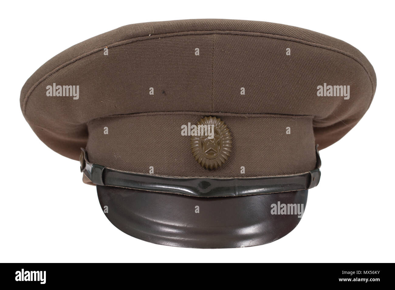 soviet army officer's field cap isolated on white background Stock ...