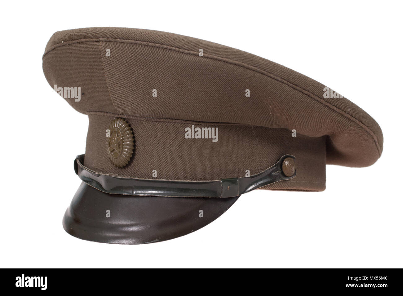 soviet army officer's field cap isolated on white background Stock ...