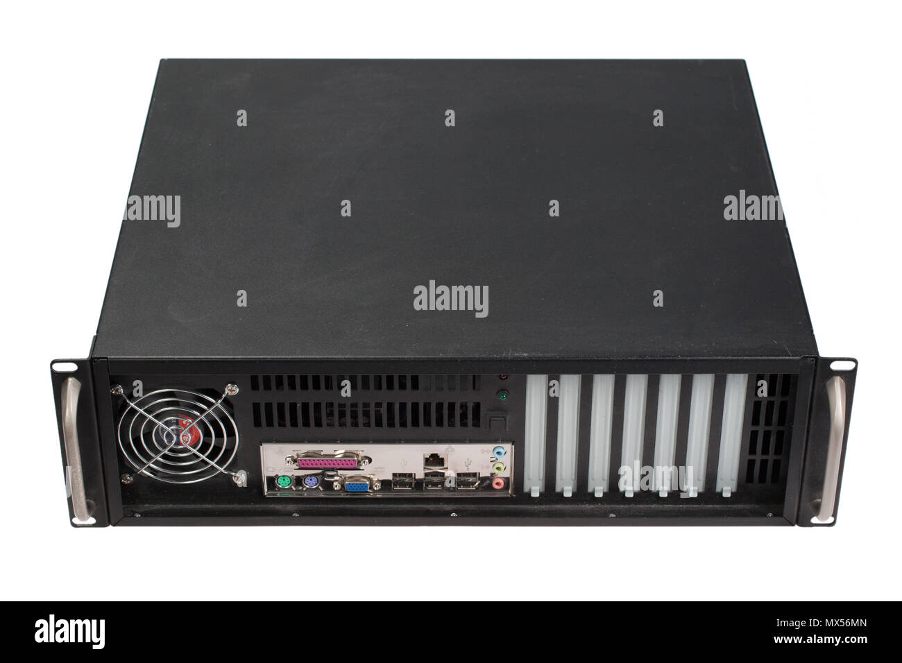 server rack case on white background Stock Photo - Alamy