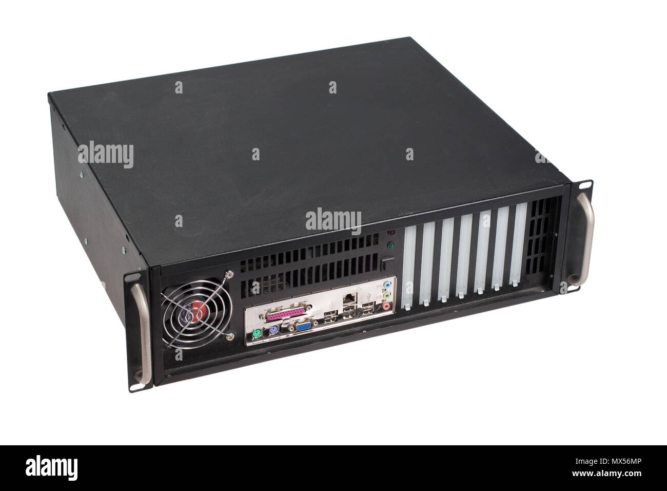 server rack case on white background Stock Photo - Alamy
