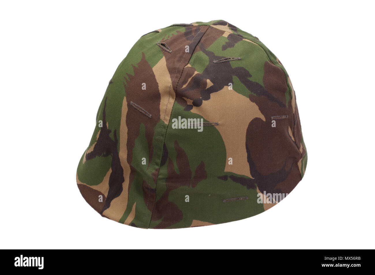 army helmet with DPM pattern camouflaged cover isolated on white Stock ...