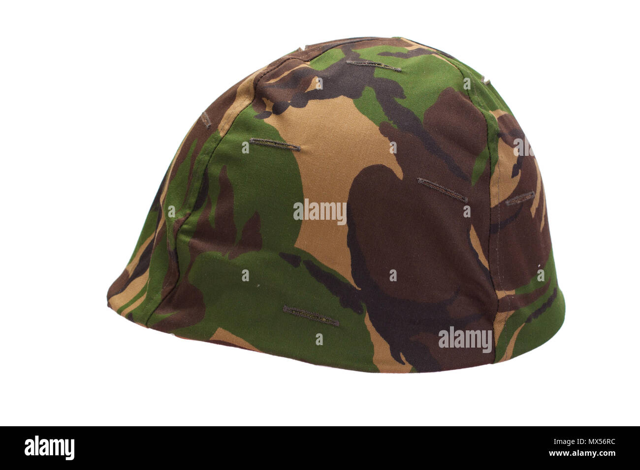 army helmet with DPM pattern camouflaged cover isolated on white Stock ...