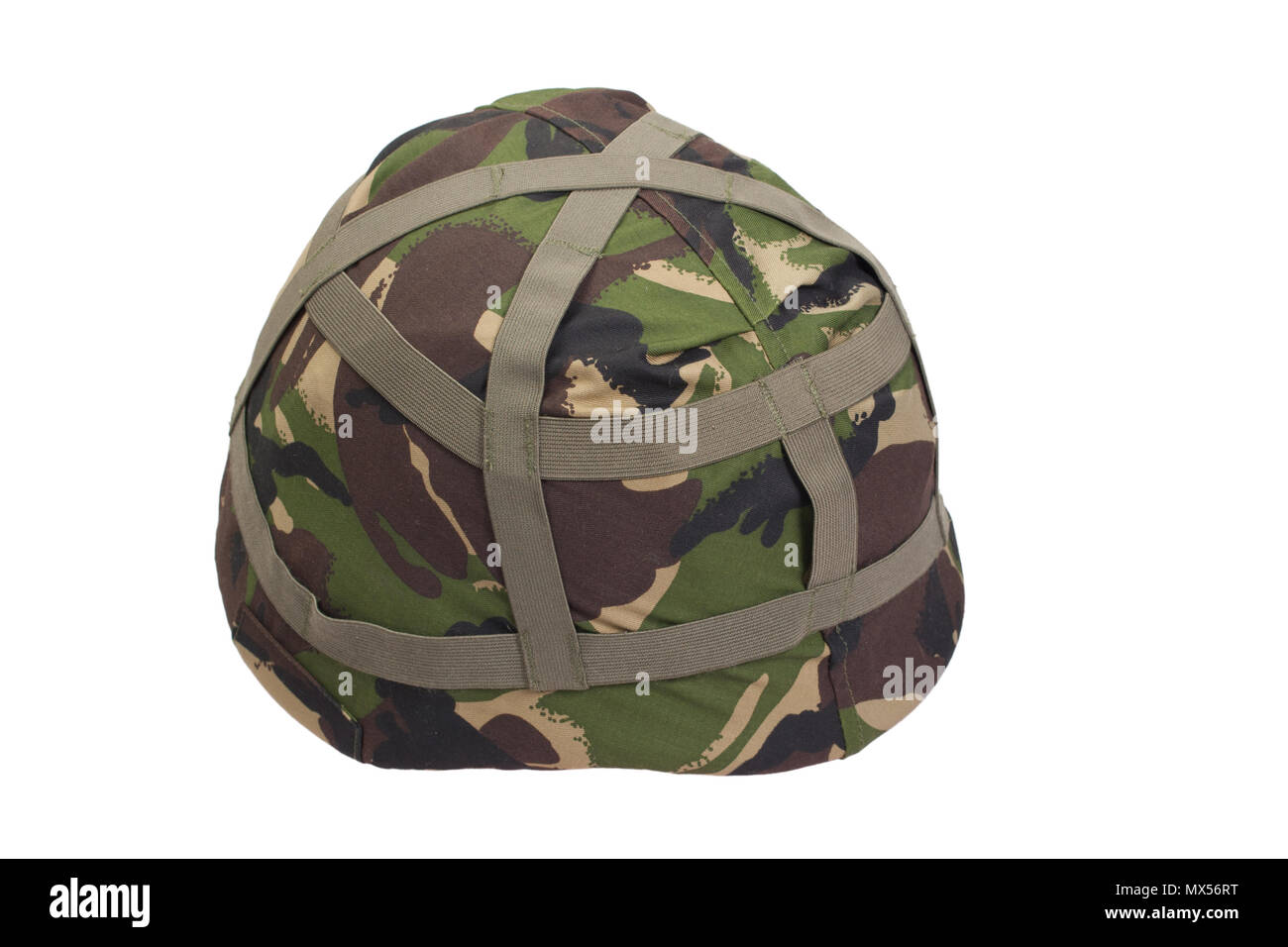 army kevlar helmet with camouflaged cover isolated on white Stock Photo ...