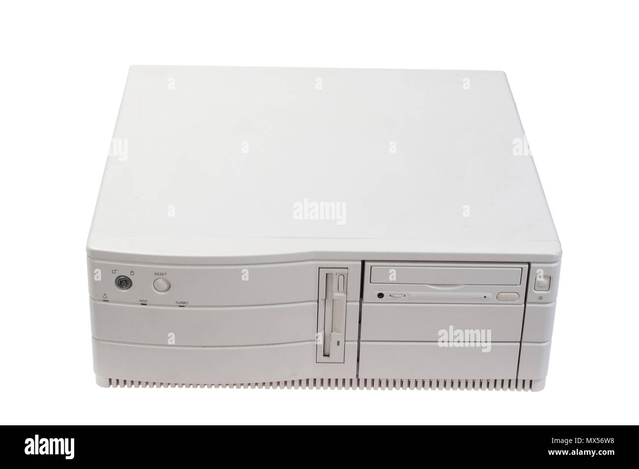 old desktop case on white background Stock Photo - Alamy