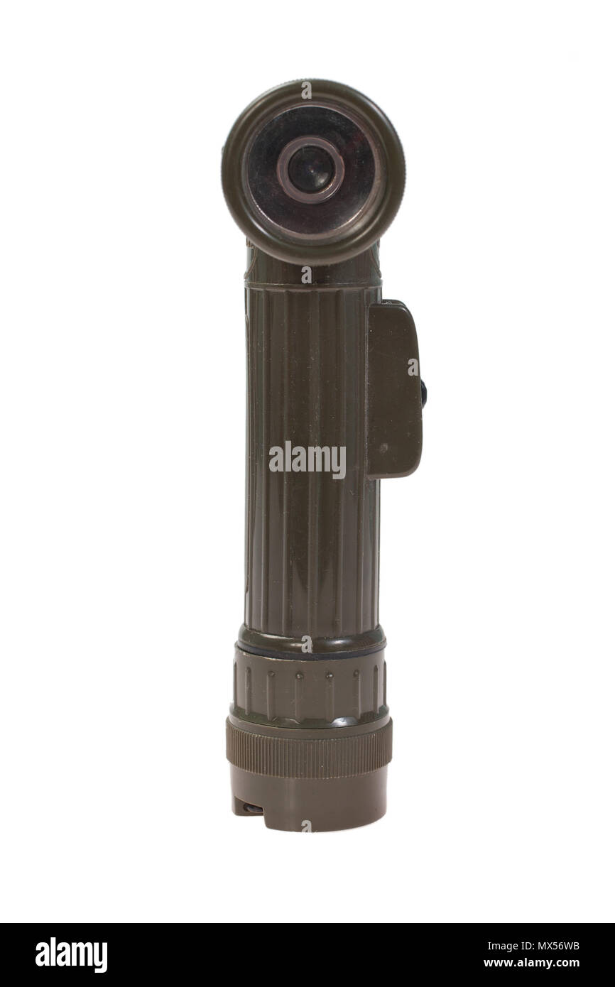 US Army Flash Light on white background Stock Photo - Alamy