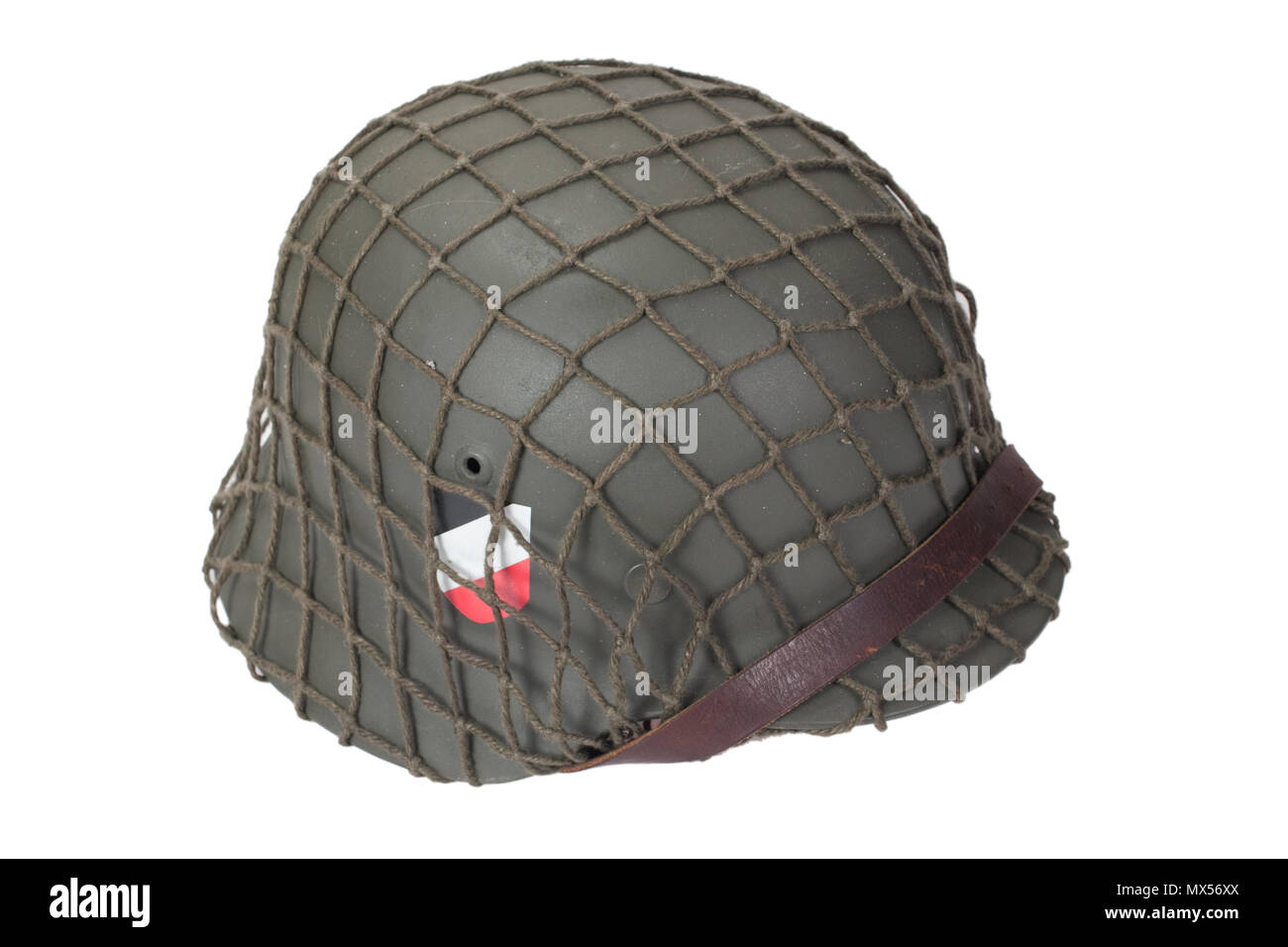 German Army helmet World War II period isolated on a white background ...