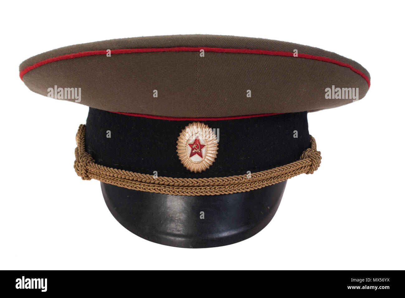 soviet army officer's cap isolated on white background Stock Photo - Alamy