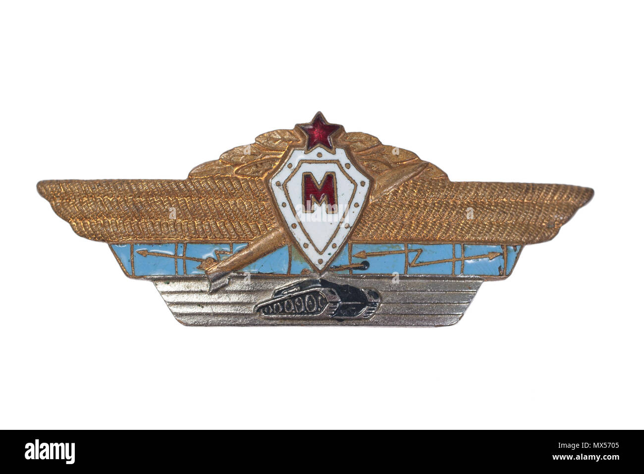 soviet army specialist emblem officer's isolated on white background ...