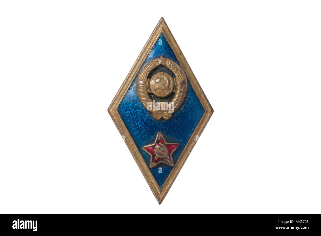 soviet army military institute emblem isolated on white background ...