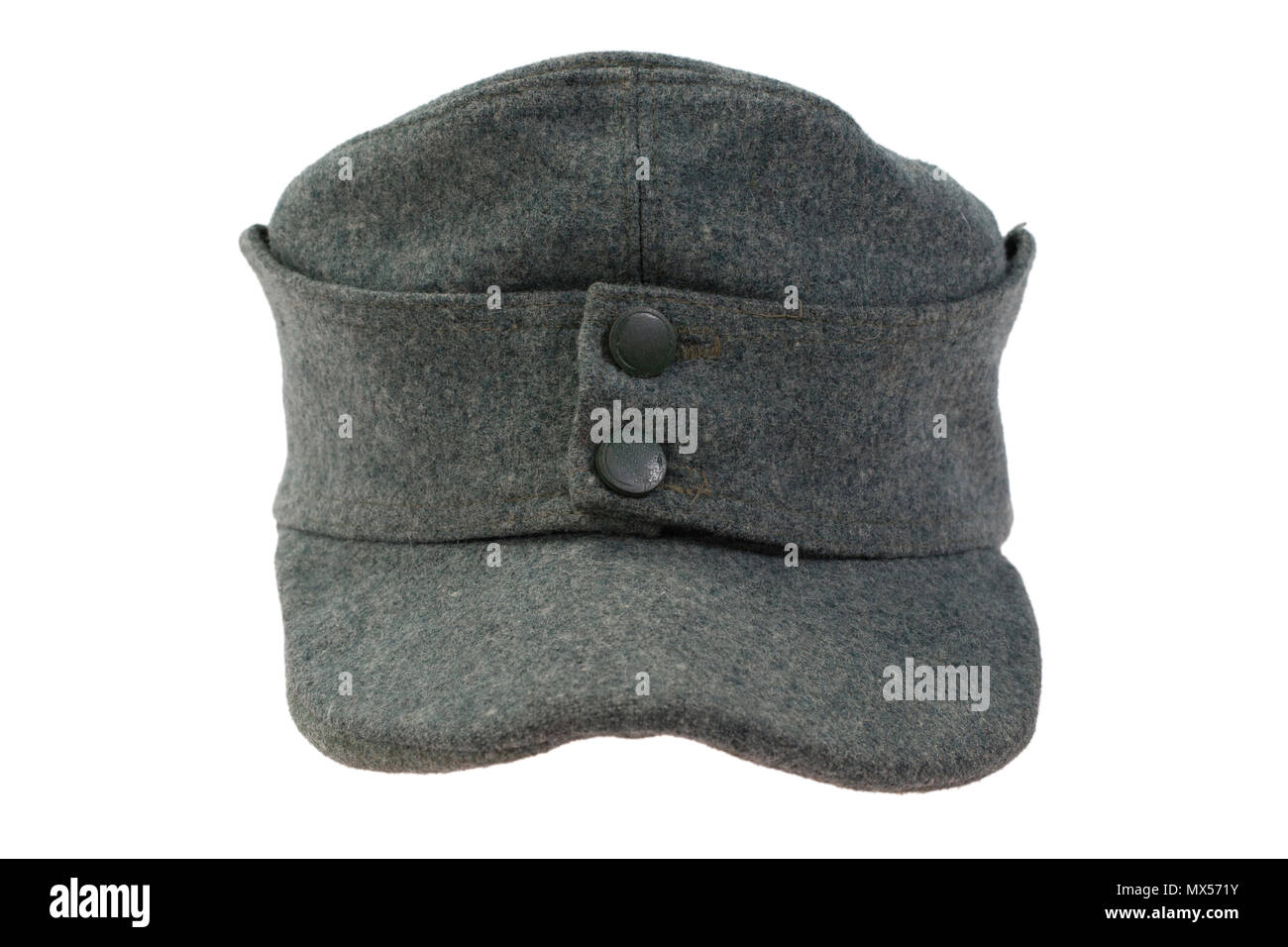 German Army cap World War II period isolated on a white background ...