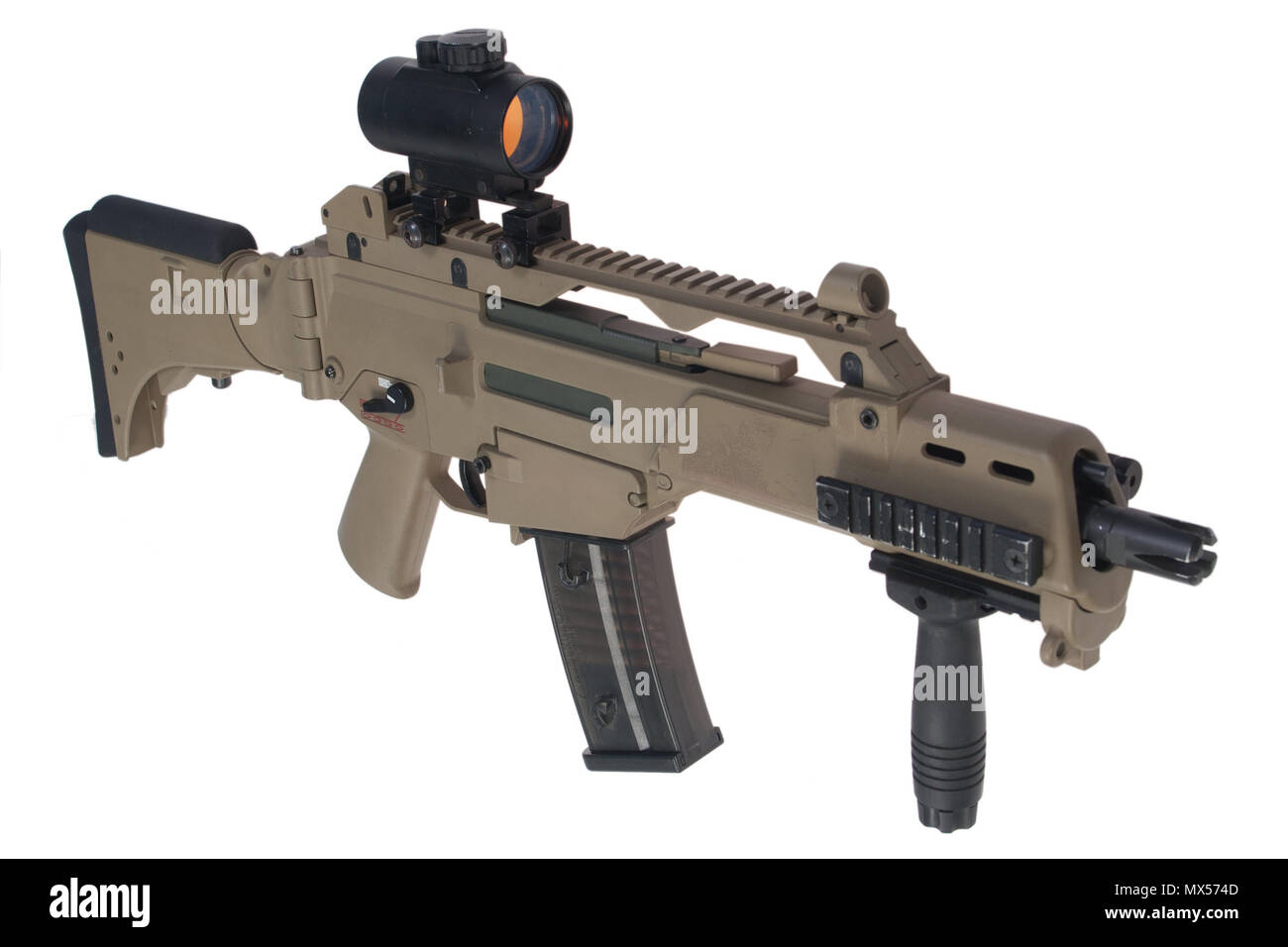 modern assault rifle isolated on white background Stock Photo - Alamy