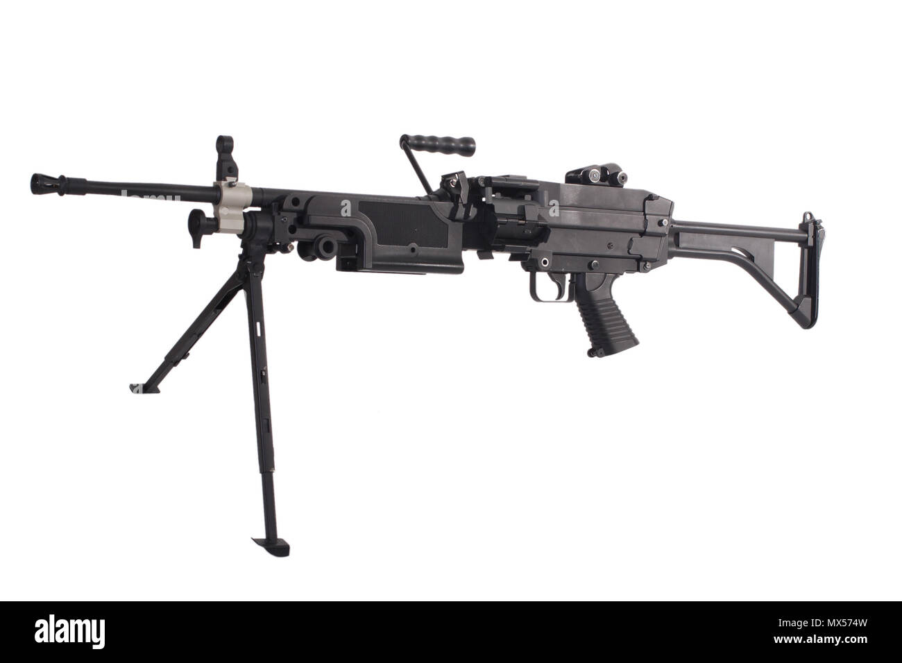 m249 us army machine gun isolated on white Stock Photo - Alamy