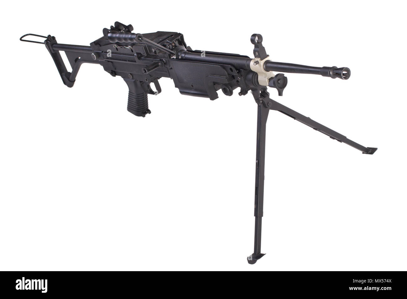 modern us army machine gun isolated on white Stock Photo - Alamy