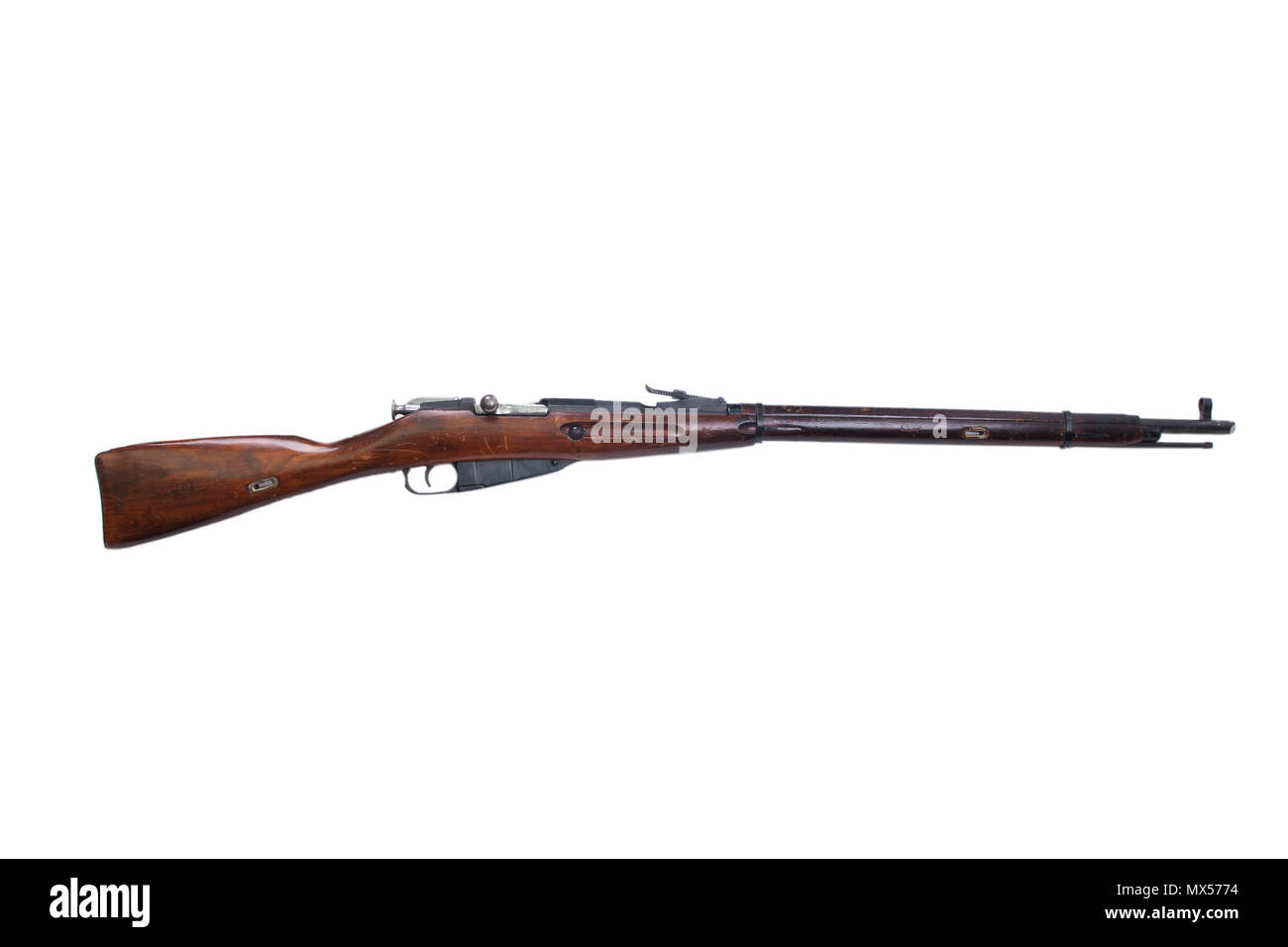 soviet mosin's rifle isolated on white Stock Photo - Alamy
