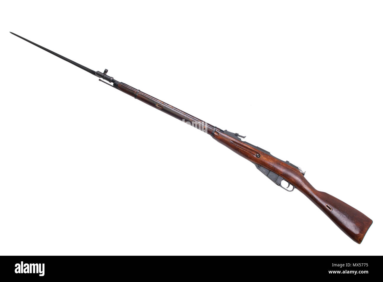 soviet mosin's rifle isolated on white Stock Photo - Alamy