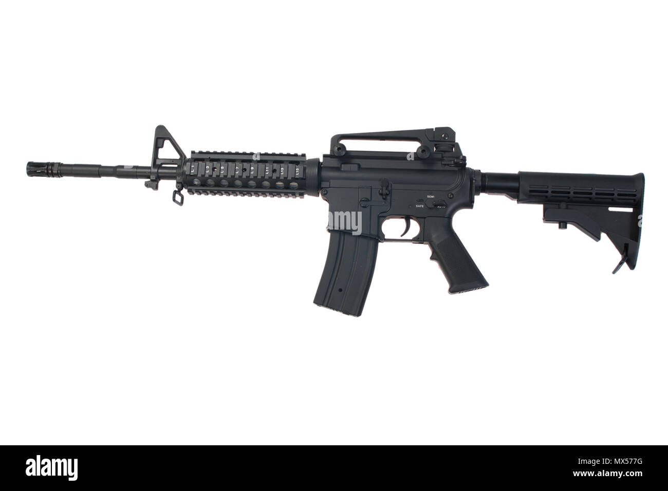 M4 carbine isolated on a white background Stock Photo - Alamy