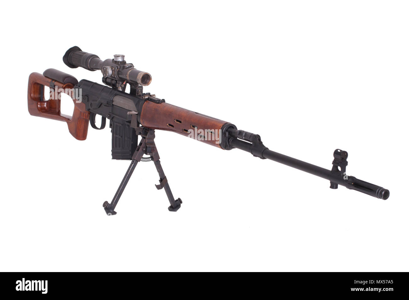 SVD sniper rifle isolated on a white background Stock Photo - Alamy