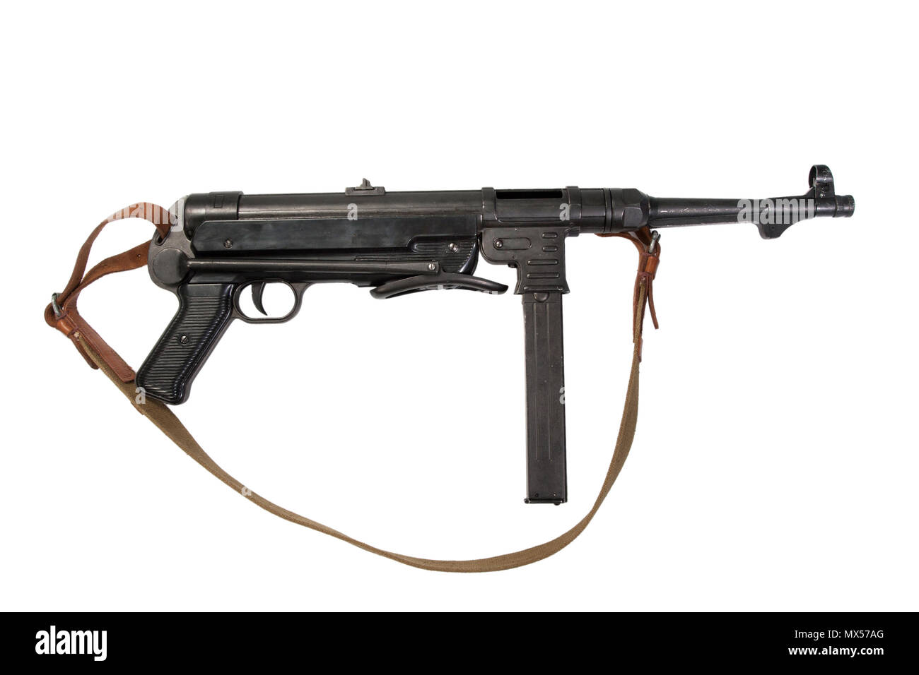 MP38/40 submachine gun on white background Stock Photo - Alamy