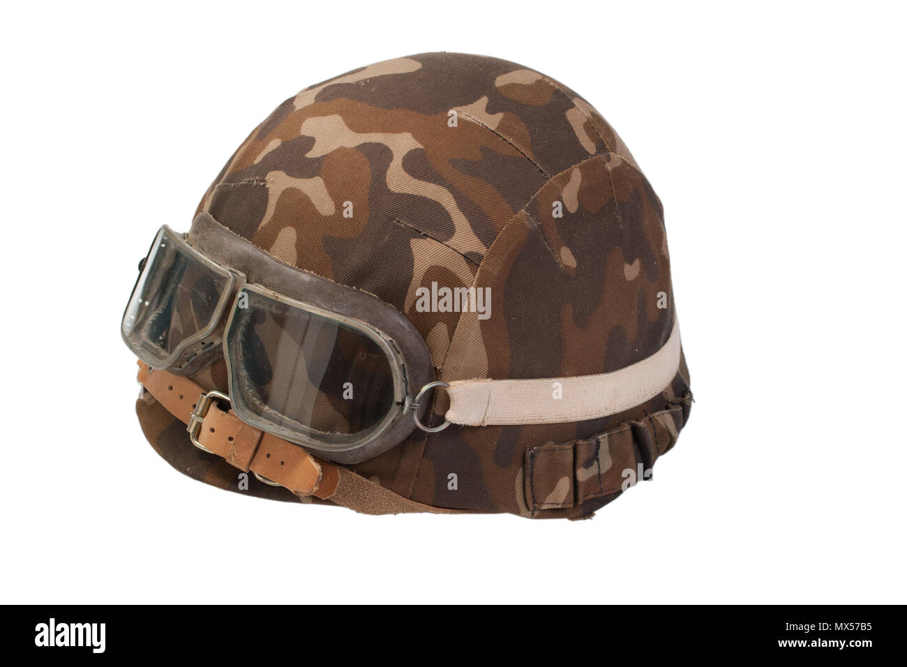 soviet army mechanized infantry camouflaged helmet with goggles ...