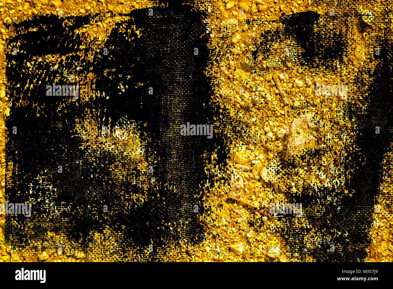 Grunge Ultra yellow Ground like on Mars, land texture, sand surface ...