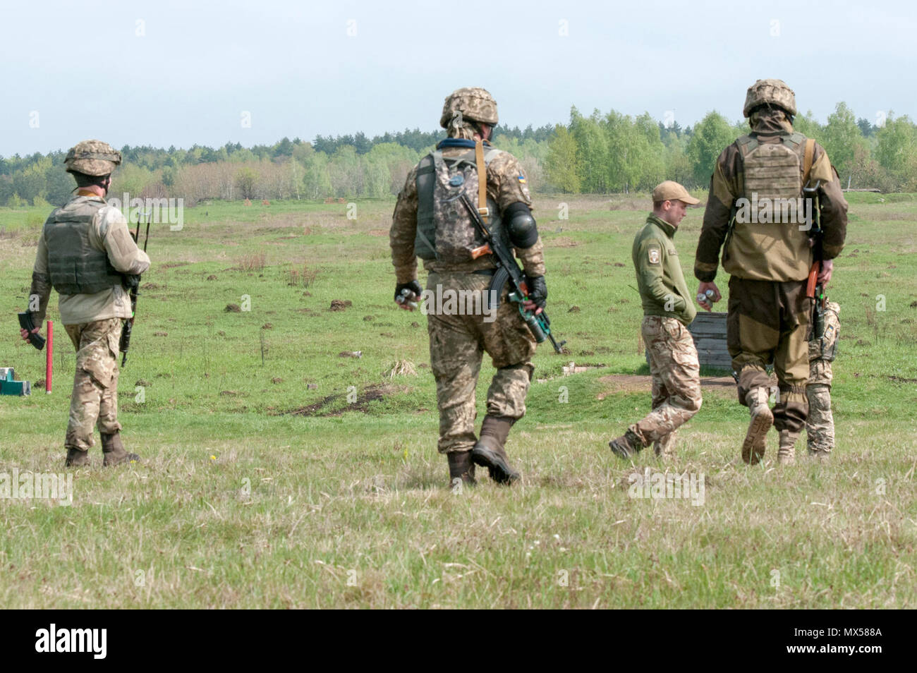 A Yavoriv Combat Training Center instructor leads "cyborgs" from the ...