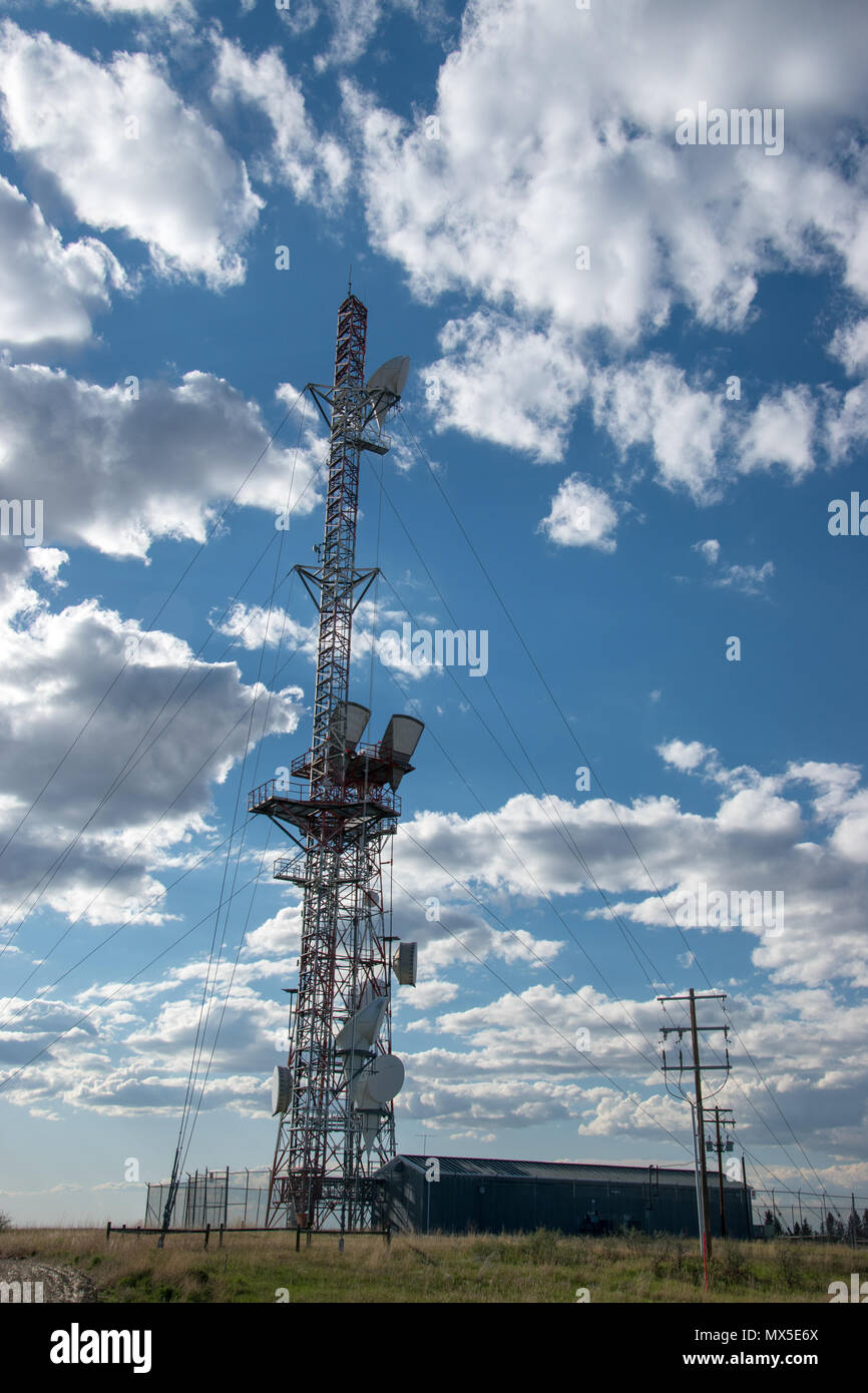 Communications Tower near Carseland, Alberta, Canada Stock Photo - Alamy