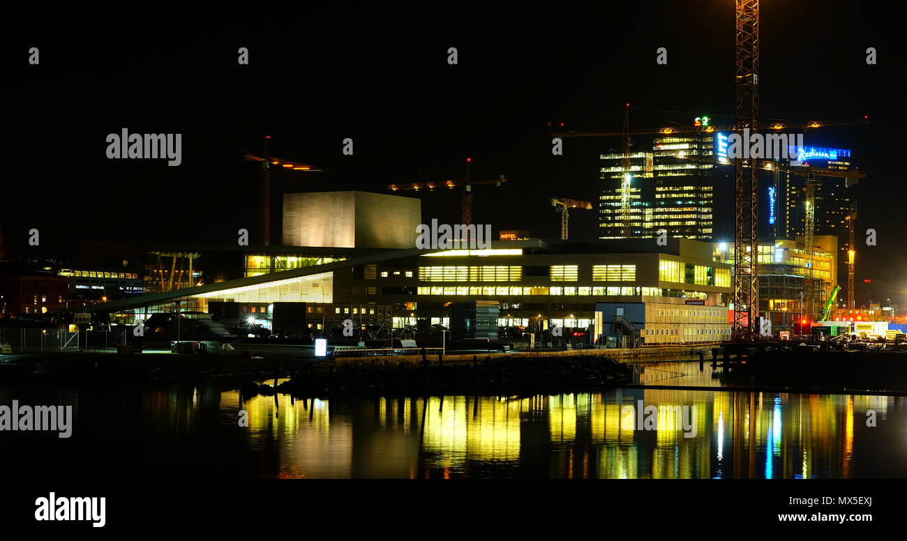 Oslo opera house night hi-res stock photography and images - Alamy