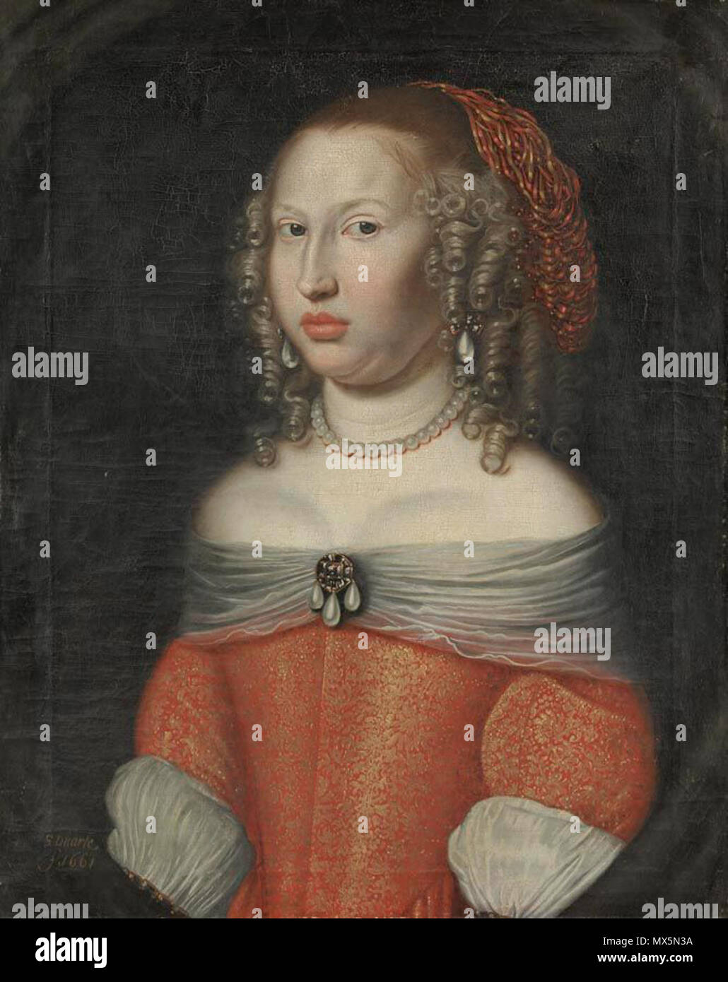 85 Bildnis der Henrietta Dorothea, geb. Landgräfin von Hessen- Darmstadt, Tochter von Landgraf ...