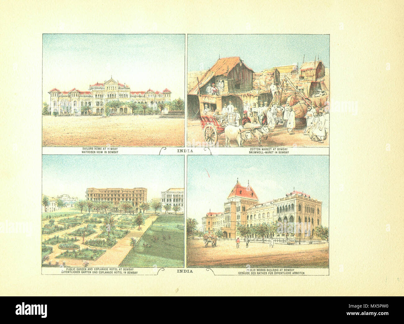 . English: 'George Moerlein and Party in India' 'Chromolithographs made ...