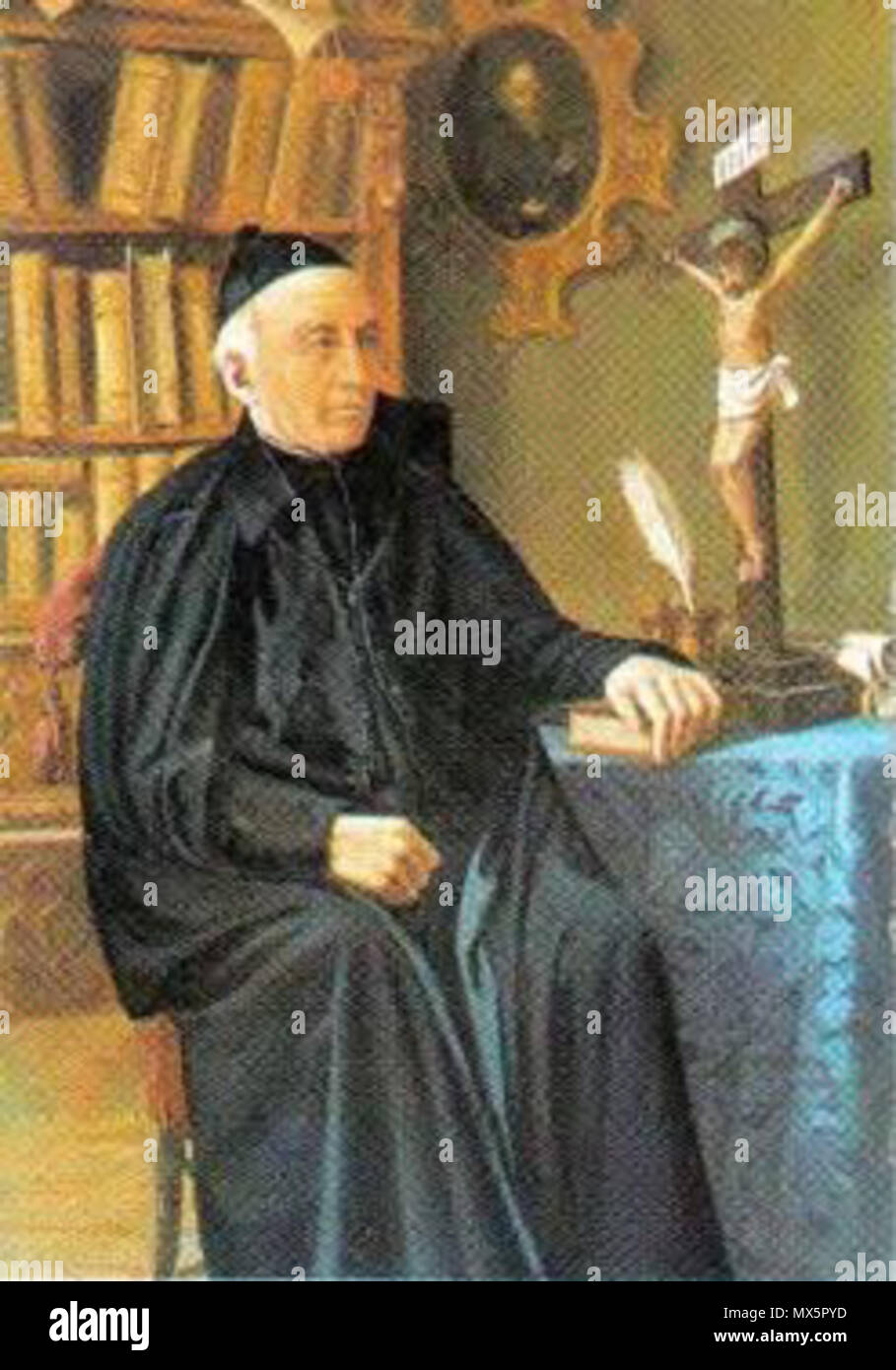 . English: Devotional print with Father Juan Bonal, founder of Sisters ...