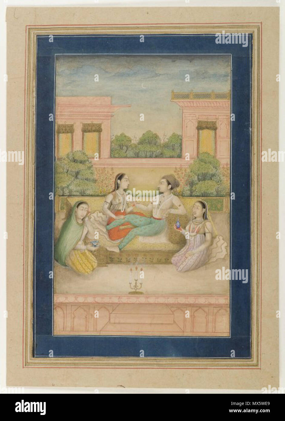 . A Prince and his Consort on a Terrace . circa 1800 99 Brooklyn Museum ...