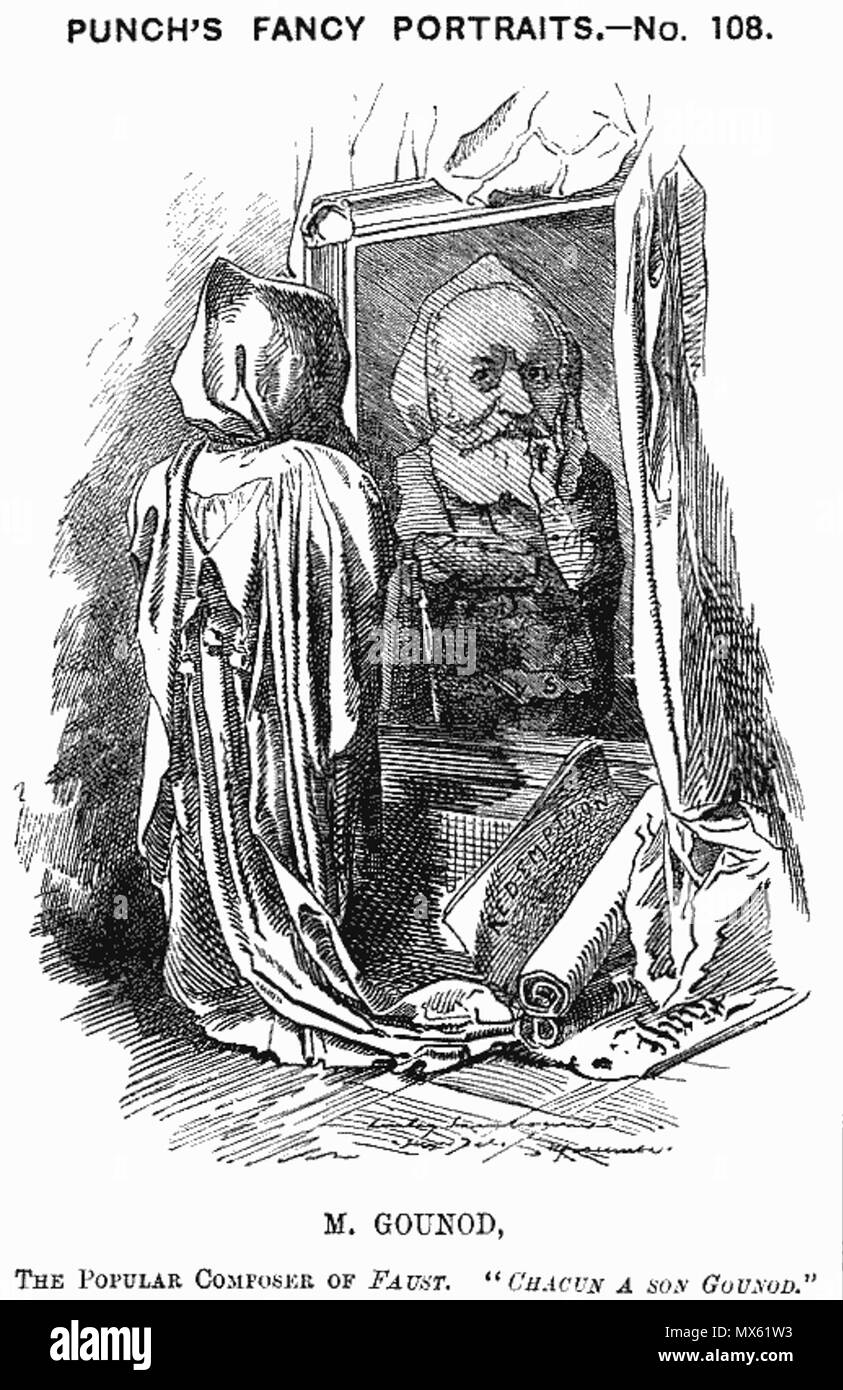 . English: 1882 caricature of Charles Gounod Scanned from Punch ...